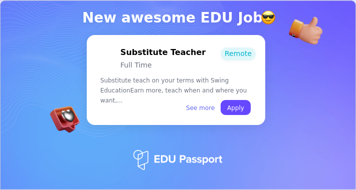 Substitute Teacher | EDU Jobs